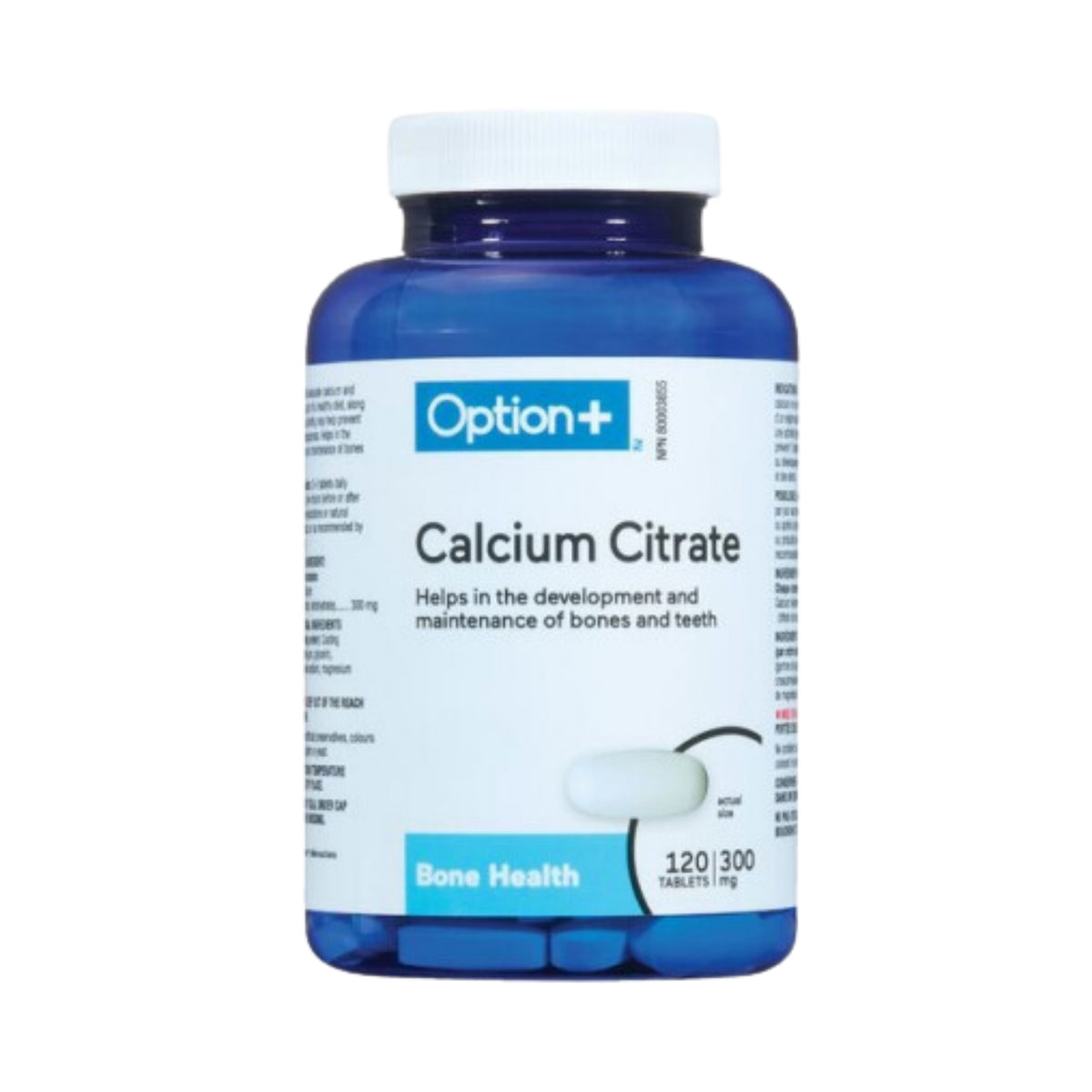 Option+ Calcium Citrate 300mg 120 Tablets – Pharmacy For Life