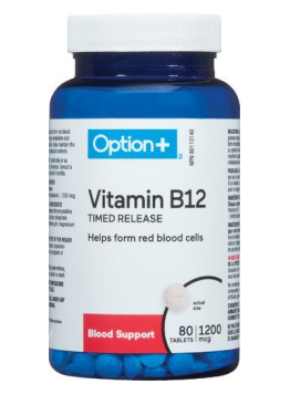 Option+ Vitamin B12 1200mcg Timed Release 80 Tablets – Pharmacy For Life