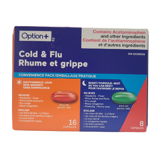 Option+ Cold & Flu Day and Night Combo Pack – Pharmacy For Life