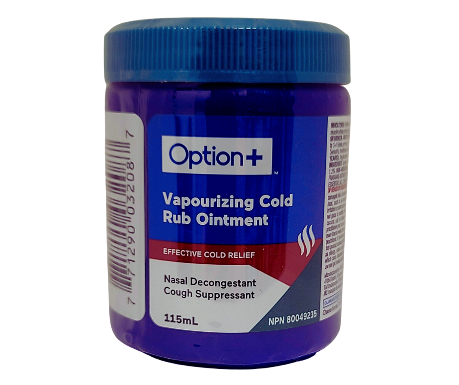 Option+ Vapourizing Cold Rub Ointment 115ml – Pharmacy For Life
