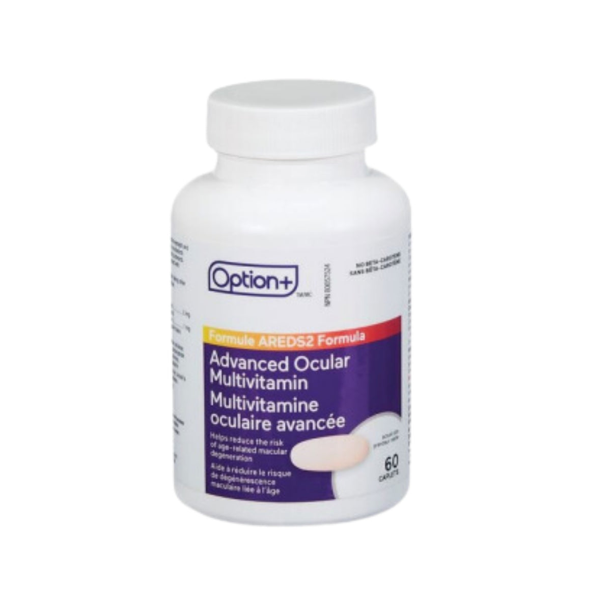 Option+ Advanced Ocular Multivitamin AREDS2 Formula 60 Caplets ...