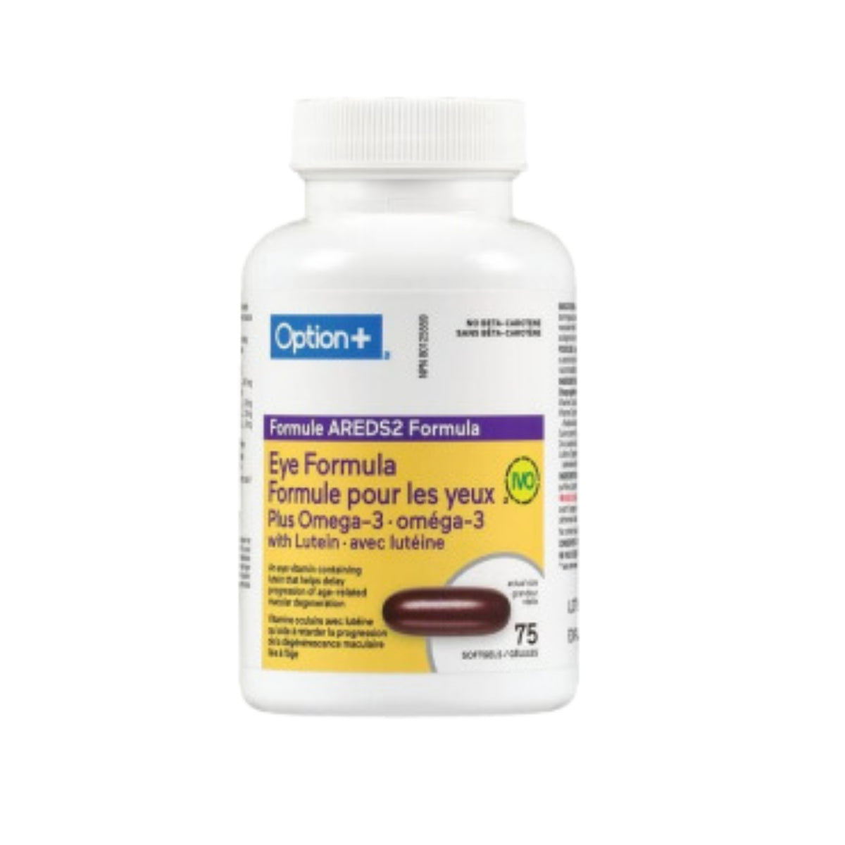 Option+ Areds2 Eye Formula Plus Omega-3 with Lutein 75 Softgels ...