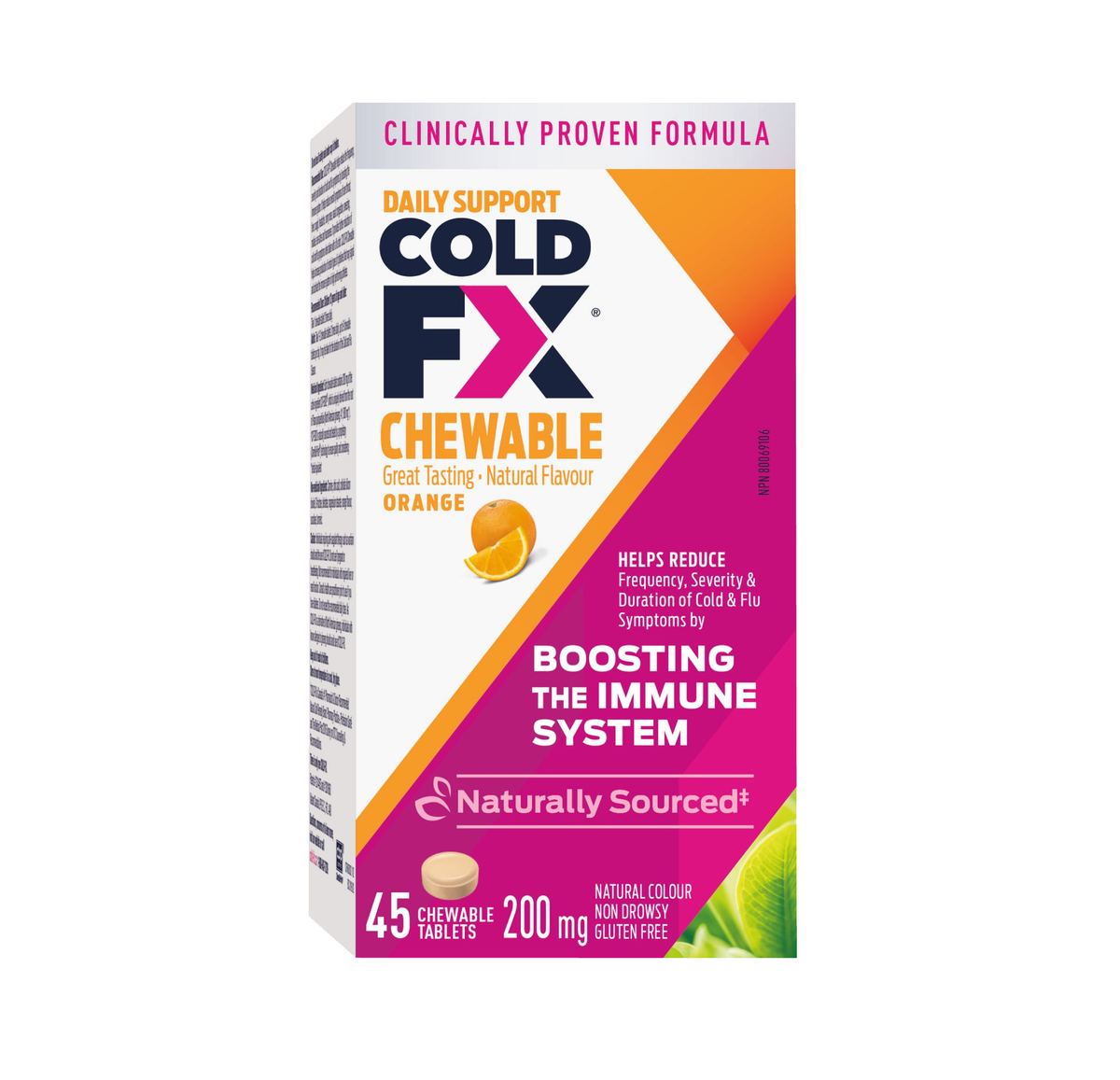 Cold-FX Orange Chewable 200mg 45 Chewable Tablets – Pharmacy For Life
