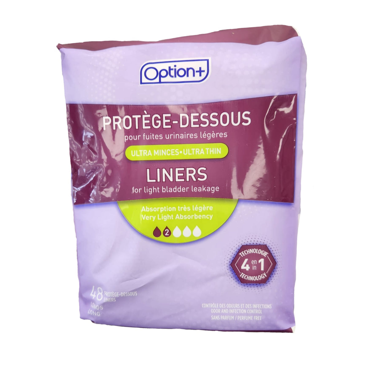 Option+ Ultra Thin Liners 48 Liners – Pharmacy For Life