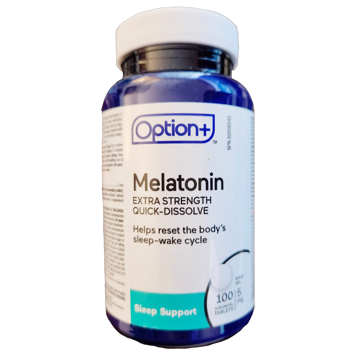 Option+ Melatonin Quick-Dissolve 5mg 100 Tablets – Pharmacy For Life