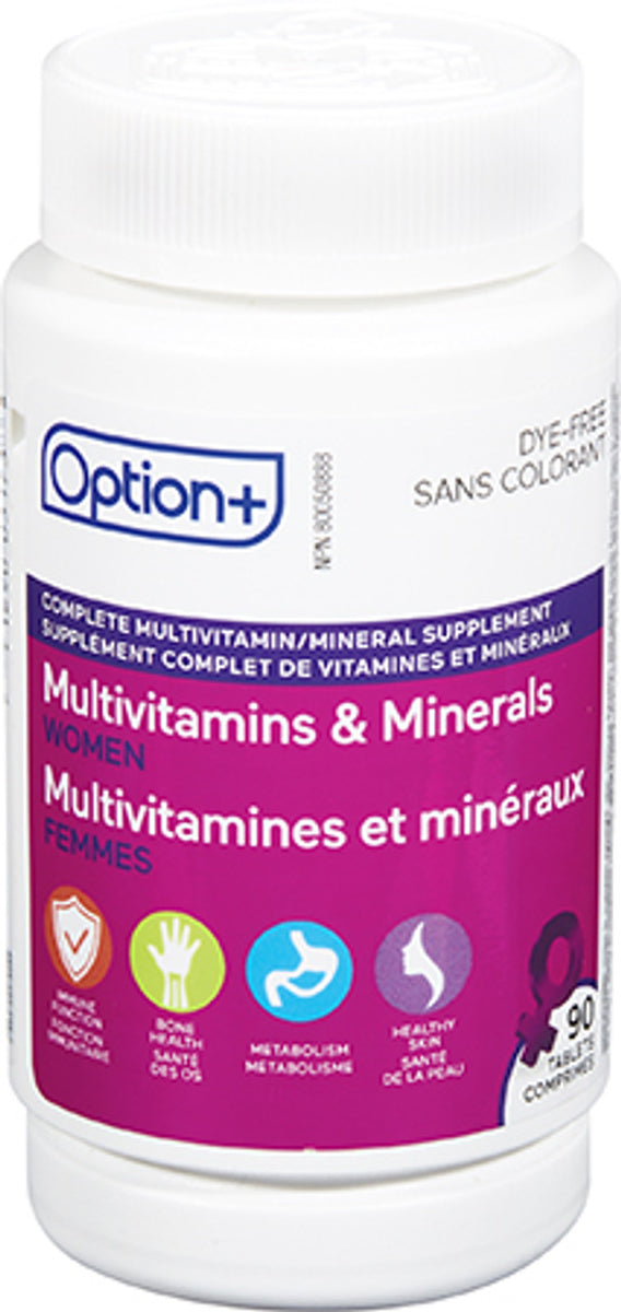 Option+ Women Dye Free Multivitamins & Minerals 90 Tablets – Pharmacy ...